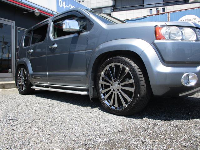 ホンダ クロスロード HIDエディション 無限19インチアルミ 木目調パネル 黒革シートカバーパイオニアフルセグナビの中古車｜グーネット中古車