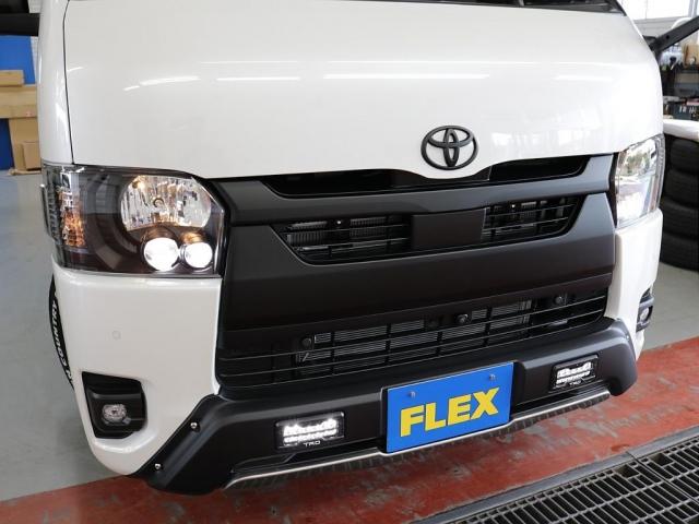 トヨタ ハイエースバン スーパーGL ダークプライムII TRDフロントバンパーLED付オリジナル16インチアルミオープンカントリー16インチタイヤオリジナルLEDテールライトオリジナルベット ...