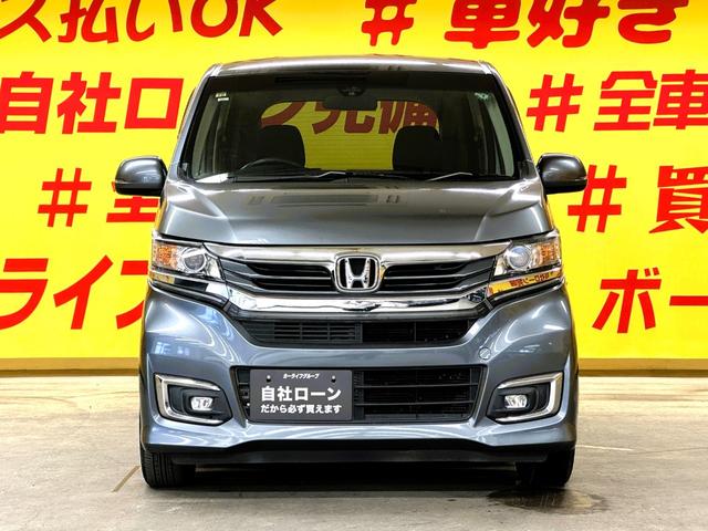 N－WGNカスタム（ホンダ）G・ターボパッケージ 純正SDナビ DVD CD SD Bluetooth フルセグ ETC ウインカー付電格ミラー ドアバイザー オートエアコン 革巻きハンドル ...