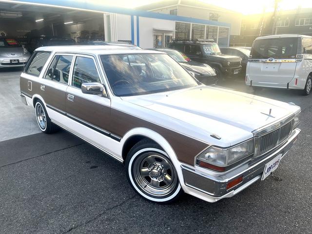 日産 セドリックワゴン GL ウッドデカール（ホワイト木目） ローダウン 新品TSW15インチメッキホイールの中古車｜グーネット中古車