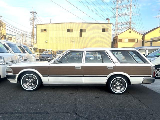 日産 セドリックワゴン GL ウッドデカール（ホワイト木目） ローダウン 新品TSW15インチメッキホイールの中古車｜グーネット中古車