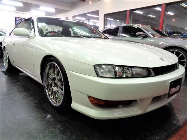 日産 シルビア Q’s SE ダイヤセレクション S14最終後期モデルダイヤセレクションSR20DEエンジン純正5MTミッション専用2本出しマフラー車高調WORK18アルミ純正エアロ大型リア ...