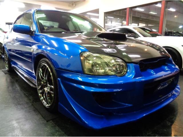 スバル インプレッサ WRX STi VARISフルエアロカーボンボンネットカーボントランクGTウイングEJ20BOXERターボエンジン6MT4WDマフラーHKSエアクリHKS車高調ナビTV ...