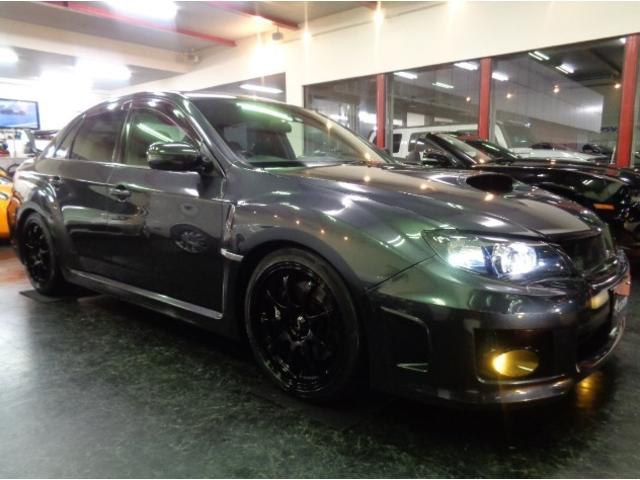 スバル インプレッサ WRX STi ダークグレーMカラーSTIエアロEJ20BOXERターボエンジン308PS6MTステンマフラーSIDRIVEサスDCCDブローオフ追加メーターレザーレカロ ...
