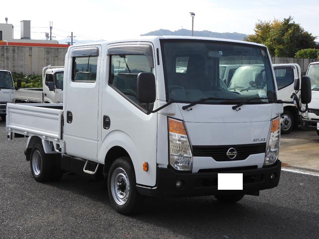 日産 アトラストラック WキャブフルスーパーローDX ダブルキャブ 積載1．25t 総重量3．5t未 社外ナビの中古車｜グーネット中古車