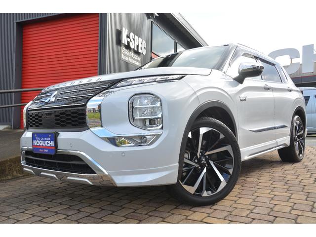 三菱 アウトランダーPHEV P 純正オプション83．9万付き OPフルエアロ（スポーティPKG＆エレガントPKG ）MOPサンルール＆ルーフレールの中古車｜グーネット中古車