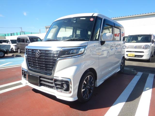 SUZUKI SPACIA CUSTOM HYBRID XS | 2018 | PEARL WHITE | 30250 km | details.- Japanese used cars ...