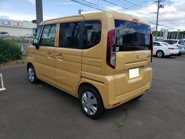 スペーシア（スズキ）ハイブリッドG 届出済み未使用車 4WD マット、バイザー込み価格 LEDヘッドライト シートヒーター スズキセーフティー ...