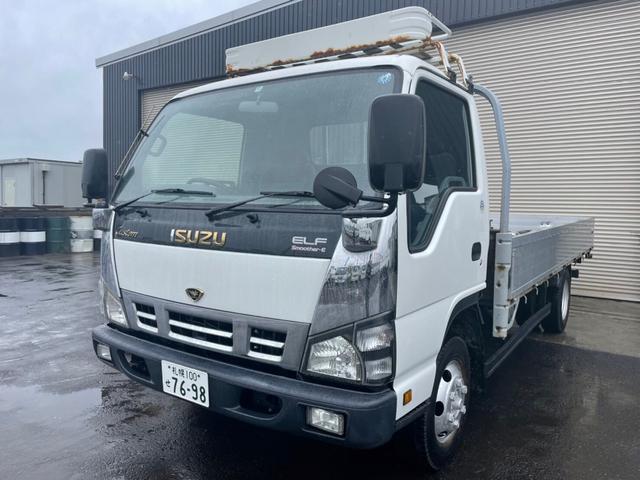 いすゞ エルフトラック 2t拡幅ワイドロング平ボデー カスタム 4WD 5速MTの中古車｜グーネット中古車