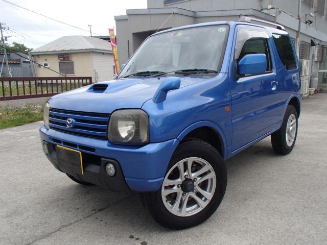 マツダ AZオフロードXC 4WD ターボ AT HDDナビ ETC キーレスの中古車 車体価格39万円 2004(平成16)年式 走行11.8万キロ 車体色ブルー 北海道小樽市塩谷1丁目3番 ...