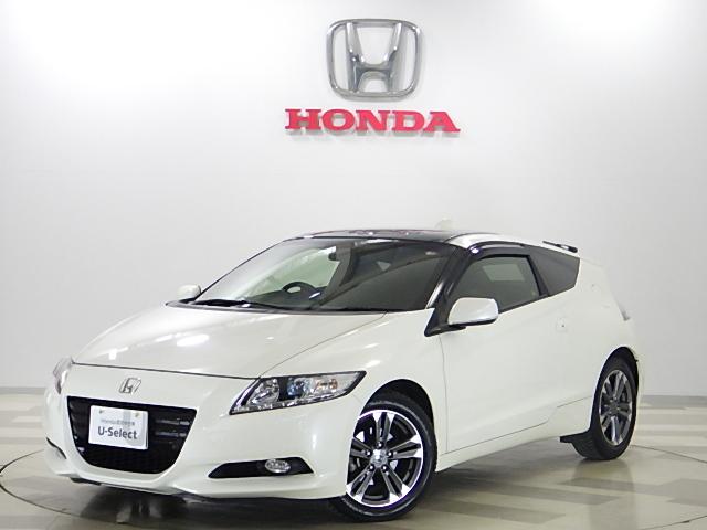 ホンダ CR－Z αブラックレーベル 禁煙本革巻ステアリングディスチャージヘッドライト（HID）16インチアルミ工場装着カーナビワンセグスカイルーフメタル製ペダルETCVSAフルオートエアコン ...