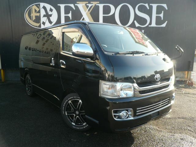 トヨタ ハイエースバンロングスーパーGL 16AW ホワイトレター LD ヘット＆FOG（HID） ヒッチメンバー取り外しOKHDDナビ地デジ Bモニター 禁煙車 ベットKITの中古車 ...