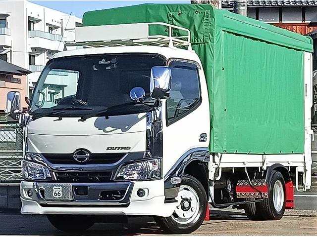 日野 デュトロ 2t積 セミロング幌車 新明和600kg垂直パワーゲート 4．0ディーゼルターボ 5速の中古車｜グーネット中古車