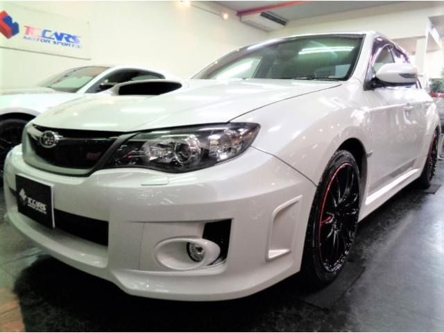 スバル インプレッサ WRX STi EJ20BOXERターボエンジン6MTミッションSTIステン4本出しマフラーSIDRIVEサスSTIキャリパ―黒革STIシートRAYS18アルミタワーバー ...