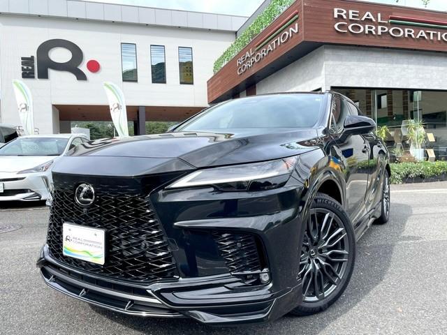 レクサス RX RX500h Fスポーツパフォーマンス 純正ナビ14インチナビTVパノラマルーフ TRDフルエアロ＆TRDマフラーの中古車｜グーネット中古車