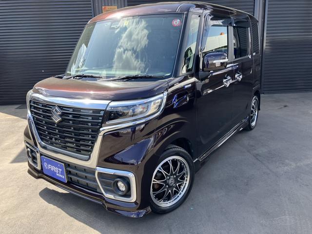 スズキ スペーシアカスタム ハイブリッドXSターボ 4WDターボ ETC 全周囲カメラの中古車｜グーネット中古車
