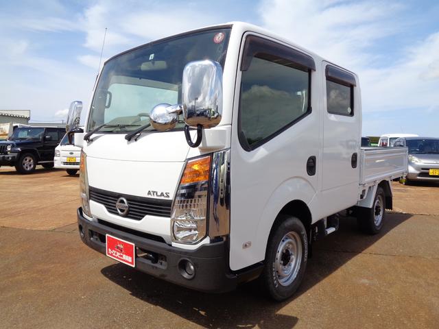 日産 アトラストラック WキャブフルスーパーローDX 4WD 積載1．15t ターボ ナビTVの中古車｜グーネット中古車