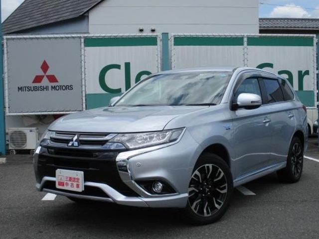 三菱 アウトランダーPHEV Gナビパッケージ 走行無制限1年間保証付き 4WD MMCS付き純正ナビ フルセグTVの中古車｜グーネット中古車
