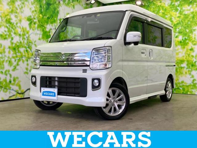 スズキ エブリイワゴン 4WD PZターボスペシャル 新品タイヤ／保証書／純正 SDナビ／衝突安全装置／両側電動スライドドア／シートヒーター／ドライブレコーダー 前後／ヘッドランプ HID ...