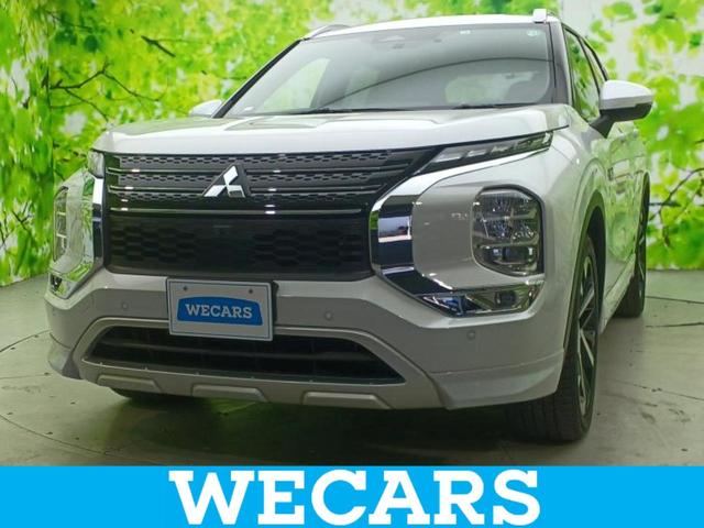 三菱 アウトランダーPHEV 4WD P サンルーフ／BOSE／保証書／純正 SDナビ／衝突安全装置／シートヒーター／全方位モニター／車線逸脱防止支援システム／シート 合皮／パーキングアシスト ...