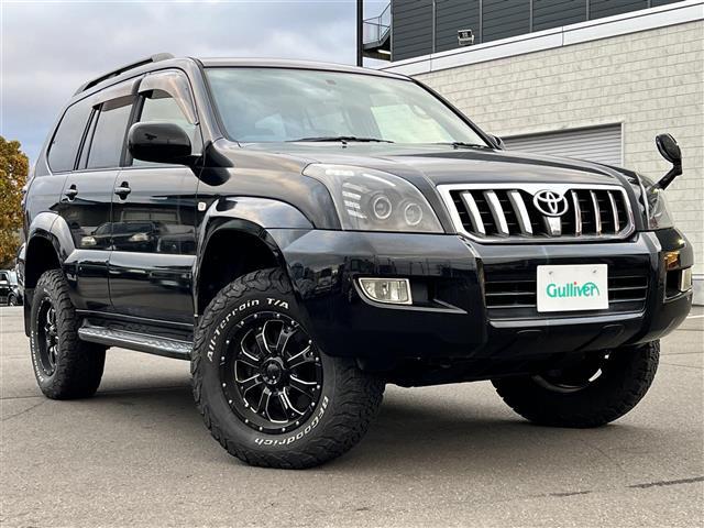 トヨタ ランドクルーザープラド TX 4WD リフトアップ 社外イカリングヘッドライト 社外LEDテールの中古車｜グーネット中古車